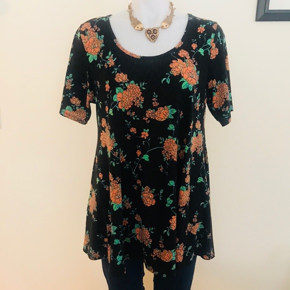 LuLaRoe | Tops | Lularoe Black Gorgeous Tunic Medium | Poshmark